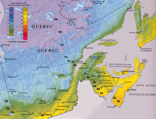 Les zones de rusticité du Québec - Les Plantations Létourneau